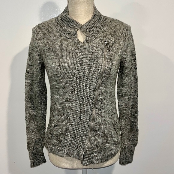 GAP | Sweaters | Gap Asymmetrical Moto Zip Sweater | Poshmark